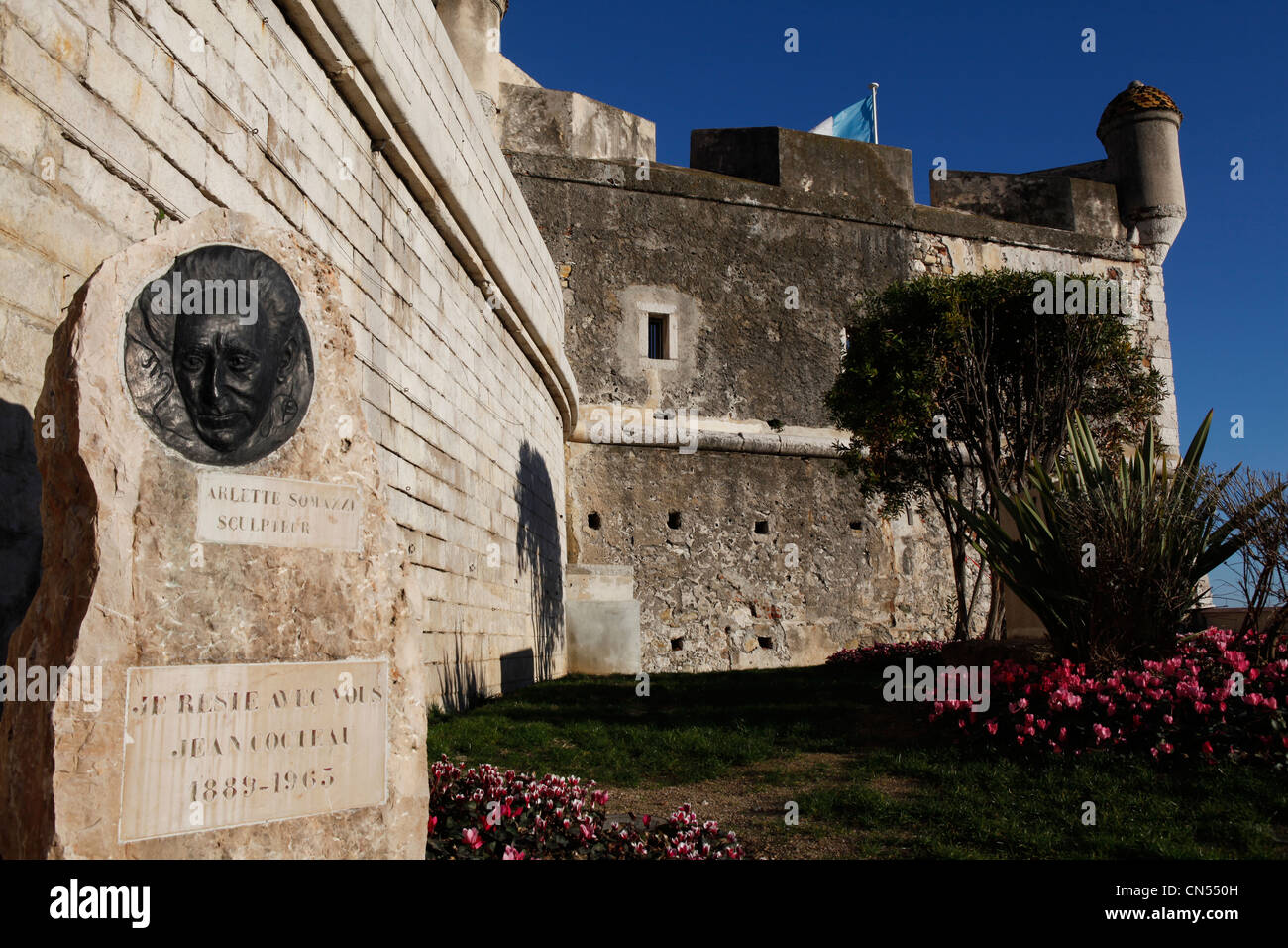 France, Alpes Maritimes, Menton, the castle of the harbour which houses ...