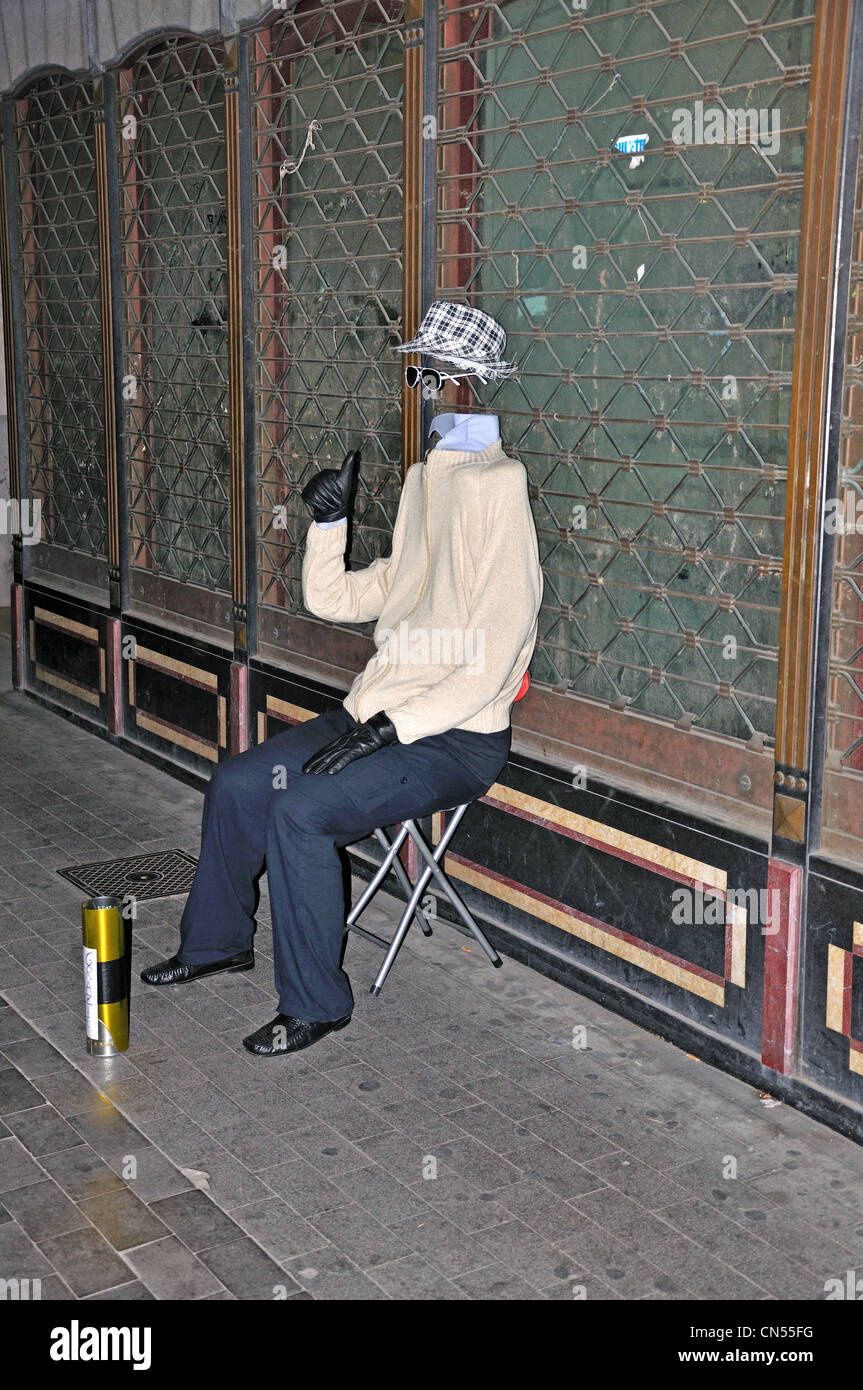 Invisible man street performer Sorrento Italy Stock Photo - Alamy
