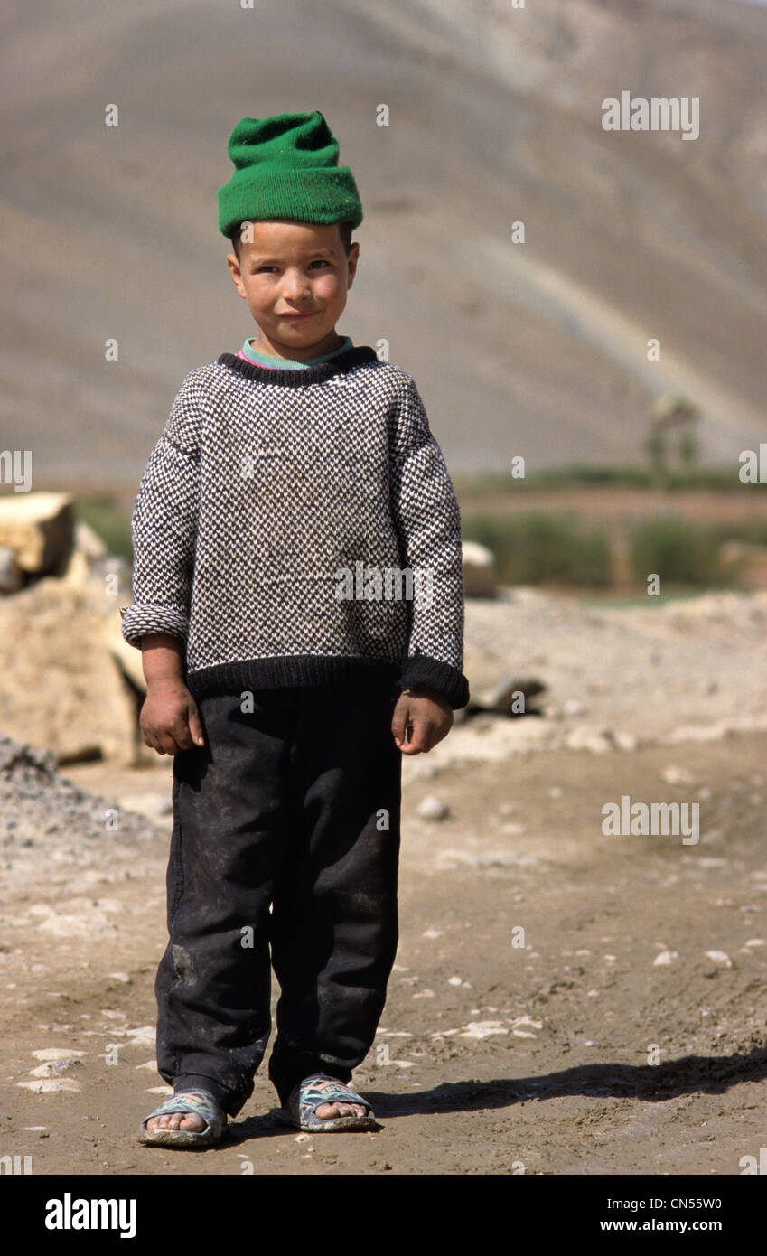 Portrait of a boy in the Moroccan Atlas Mountains, Morocco Stock Photo ...