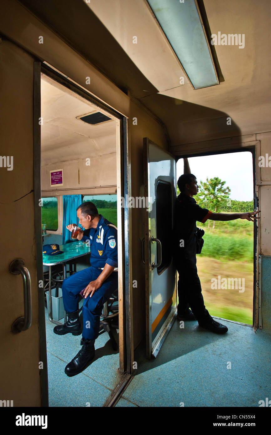 Indonesia, Java, Central Java Province, in the train between Yogyakarta ...