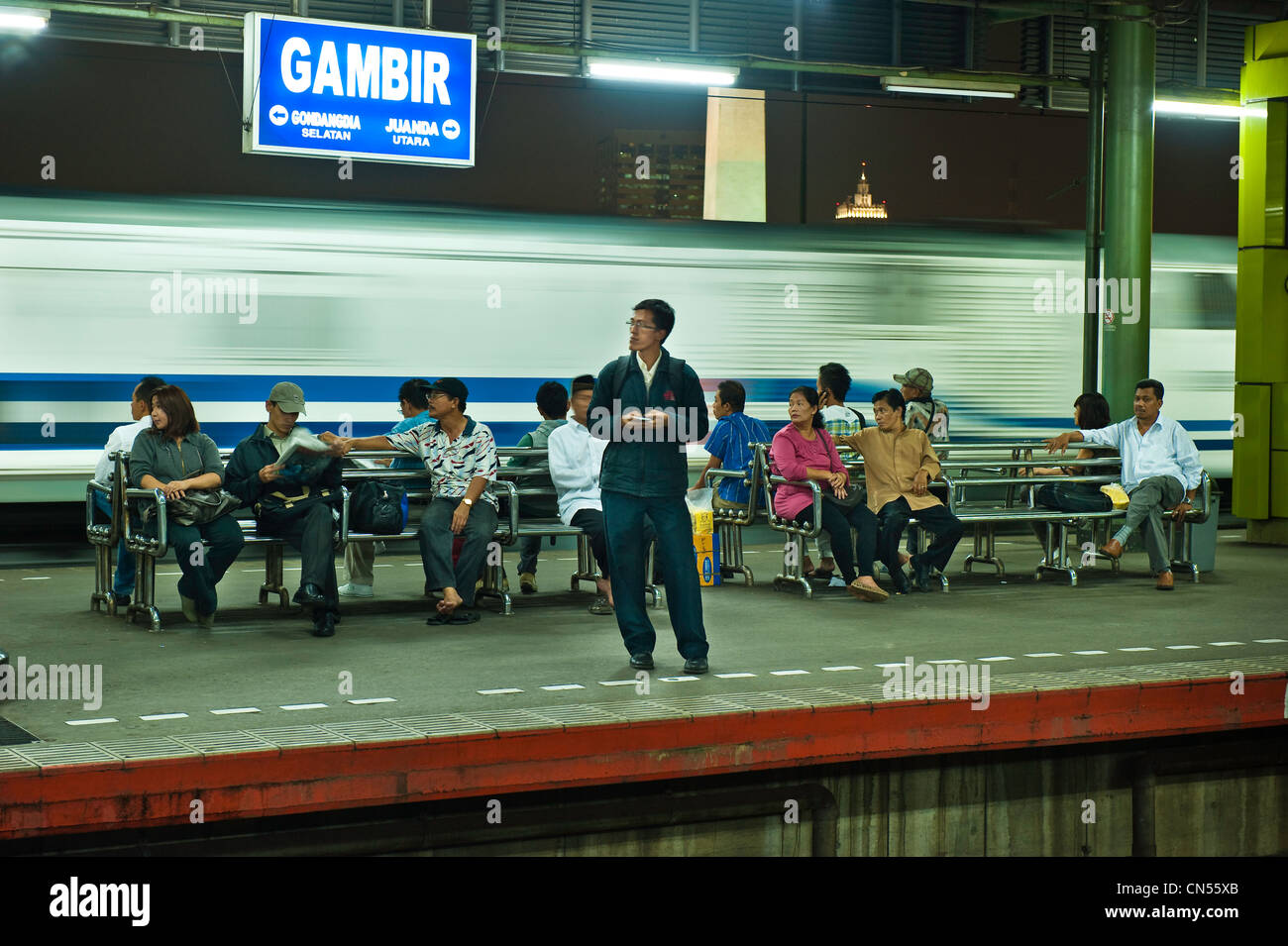Indonesia, Java, Central Java Province, in the train between Yogyakarta ...