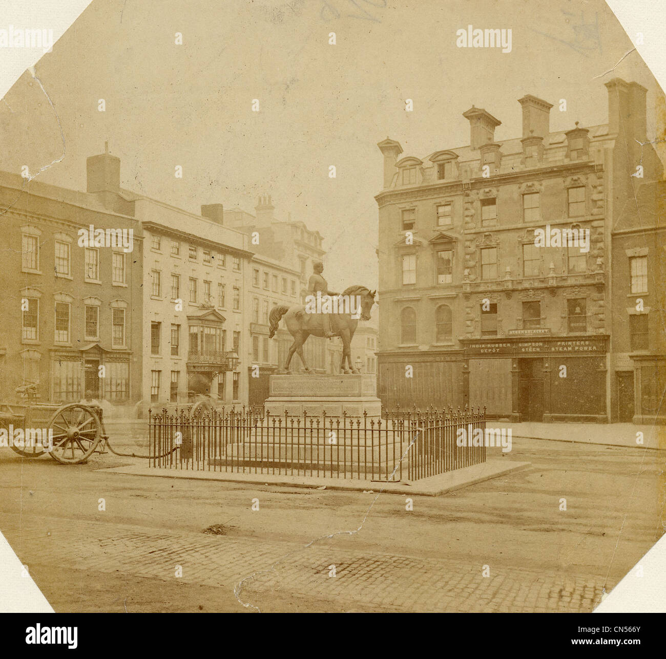 Queen Square, Wolverhampton, 1868-1878 Stock Photo - Alamy