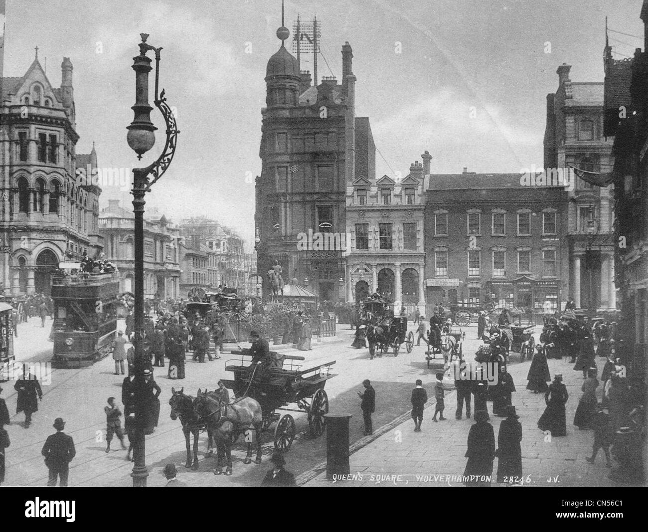 Queen Square, Wolverhampton, 1902 Stock Photo - Alamy