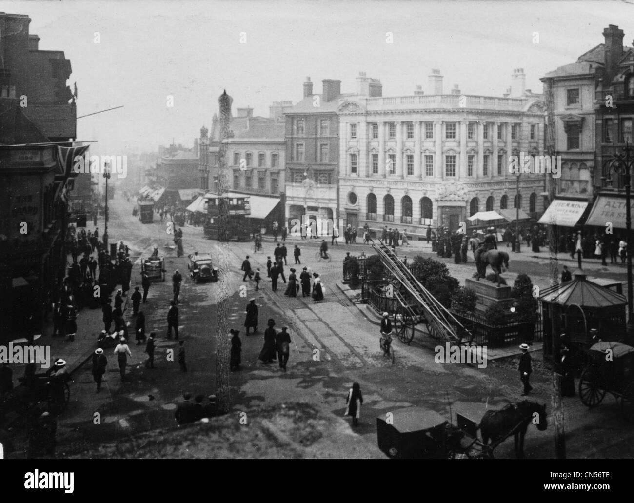 Queen Square, Wolverhampton, early 20th century Stock Photo - Alamy