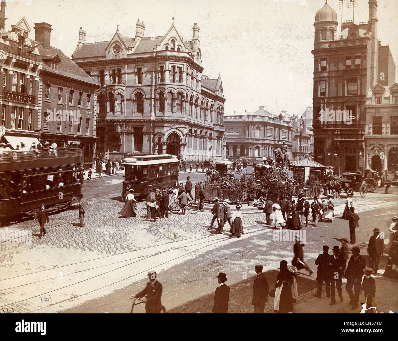 Queen Square, Wolverhampton, c 1910 Stock Photo - Alamy