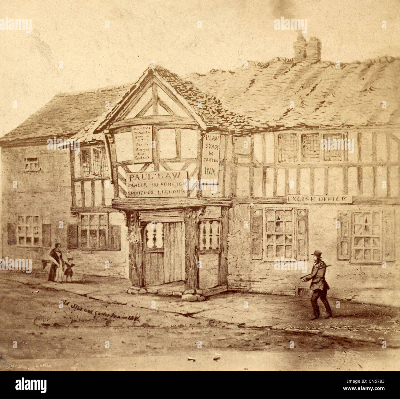 Star & Garter Inn, Wolverhampton, 19th century. The image shows that ...