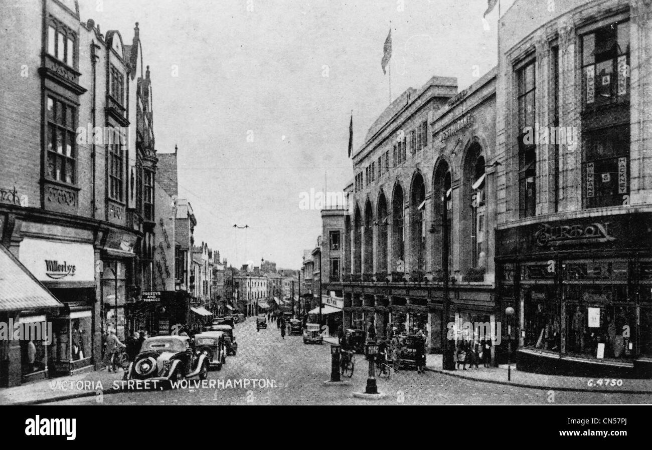 Victoria Street, Wolverhampton, c 1950 Stock Photo - Alamy