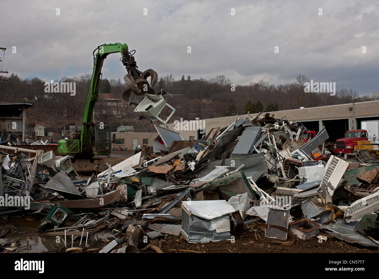 Loading recycled metal recycling center hi-res stock photography and ...