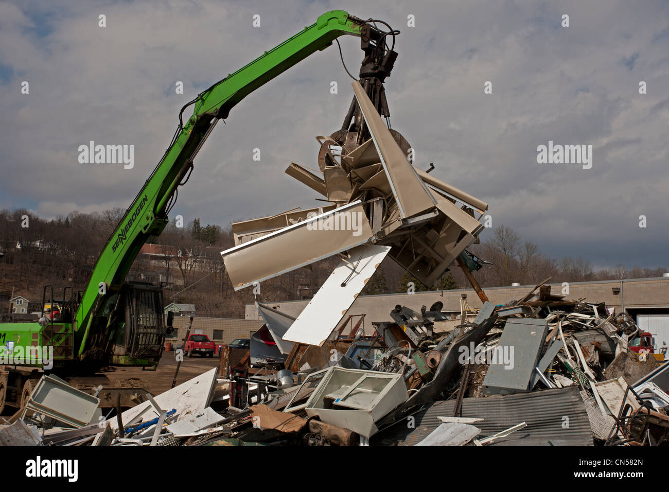 Loading recycled metal recycling center hi-res stock photography and ...