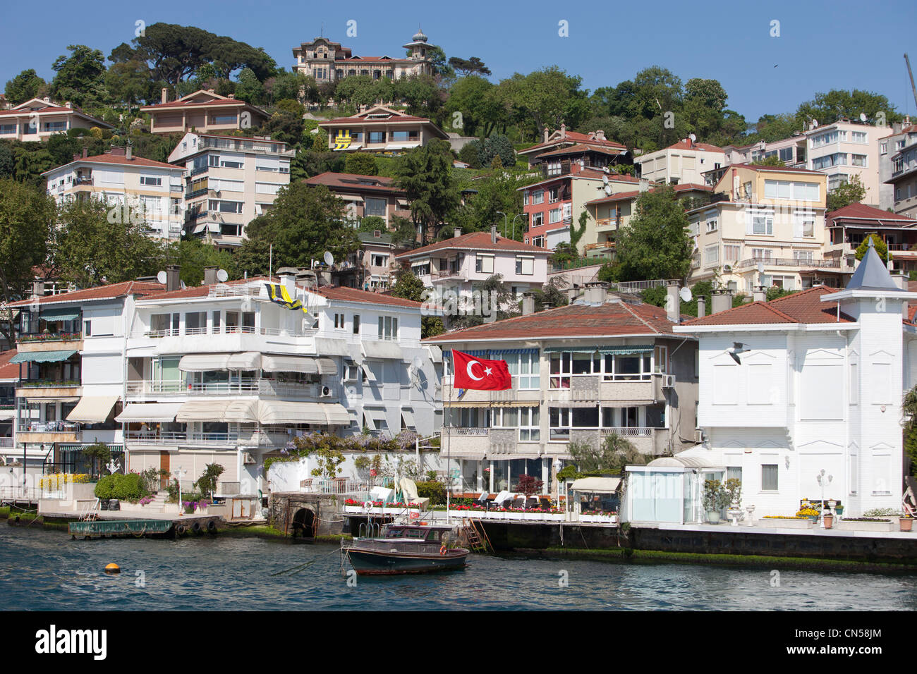 urkey, Istanbul, residential area on the eastern side of the Bosphorus ...