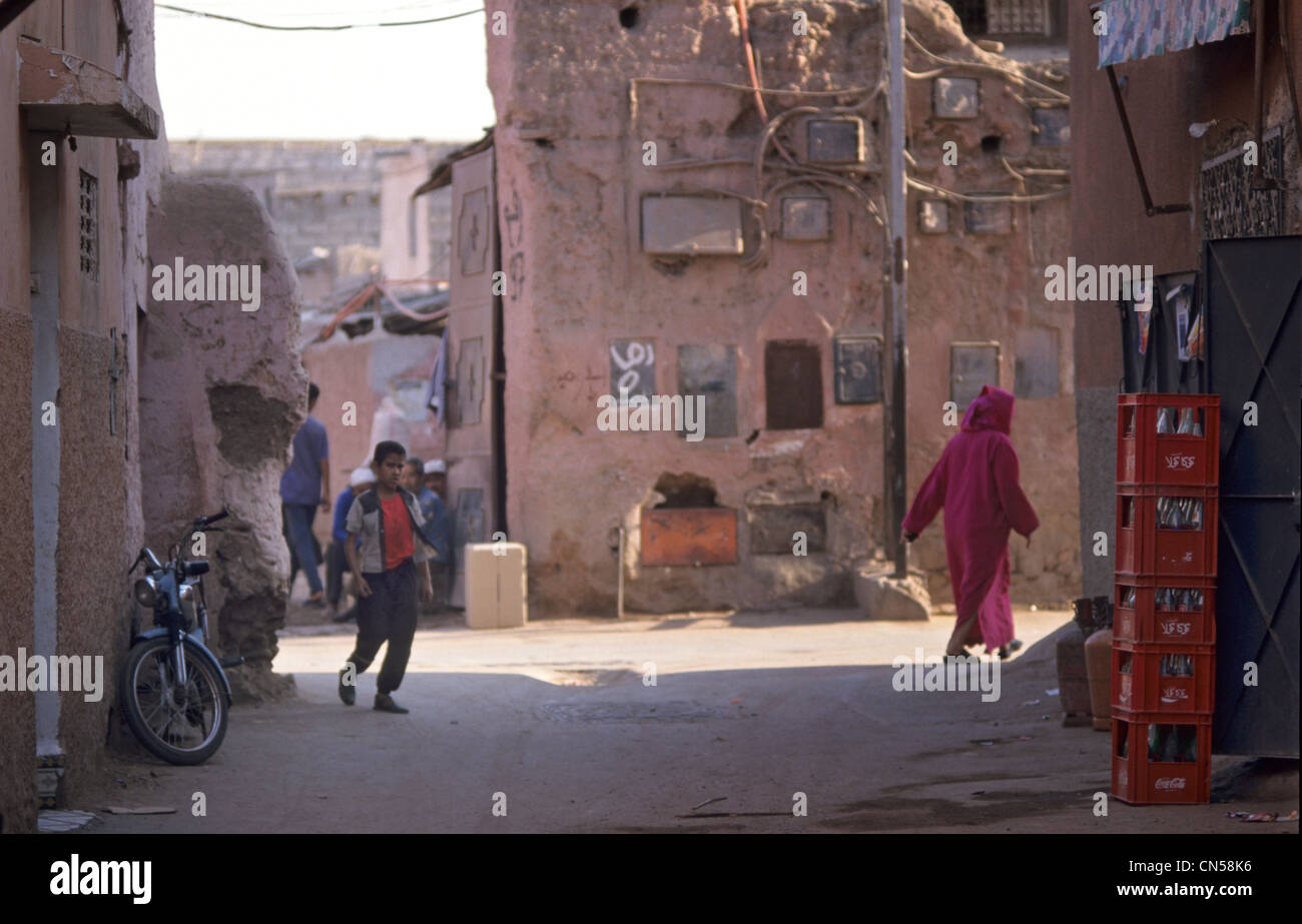 Scene on the streets of Marrakech Stock Photo - Alamy