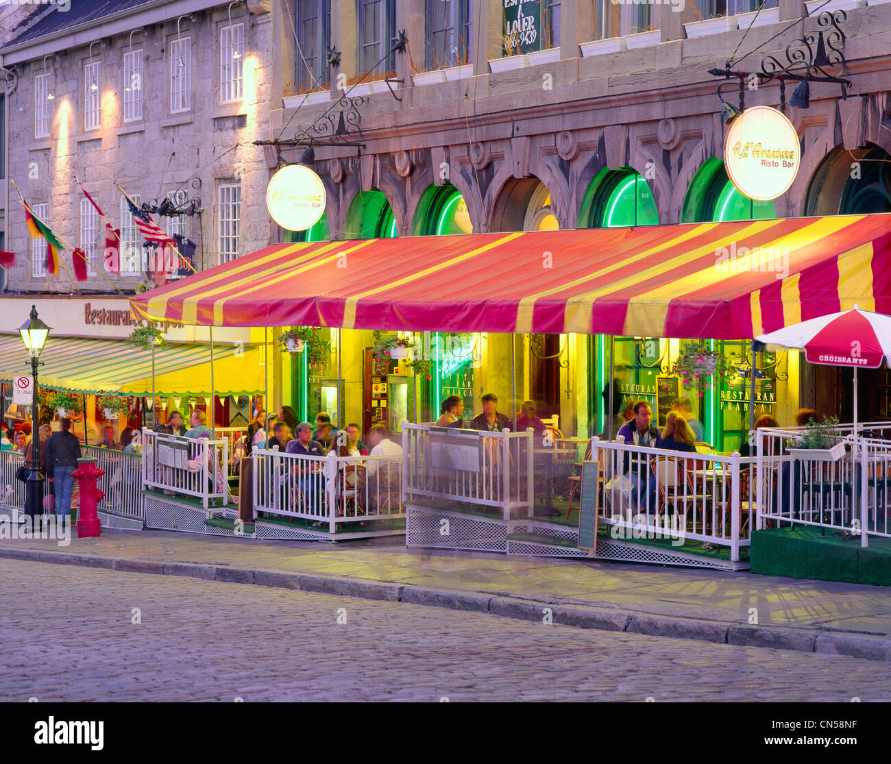 Terrace at Place Jacques-Cartier, Old Montreal, Quebec Stock Photo - Alamy