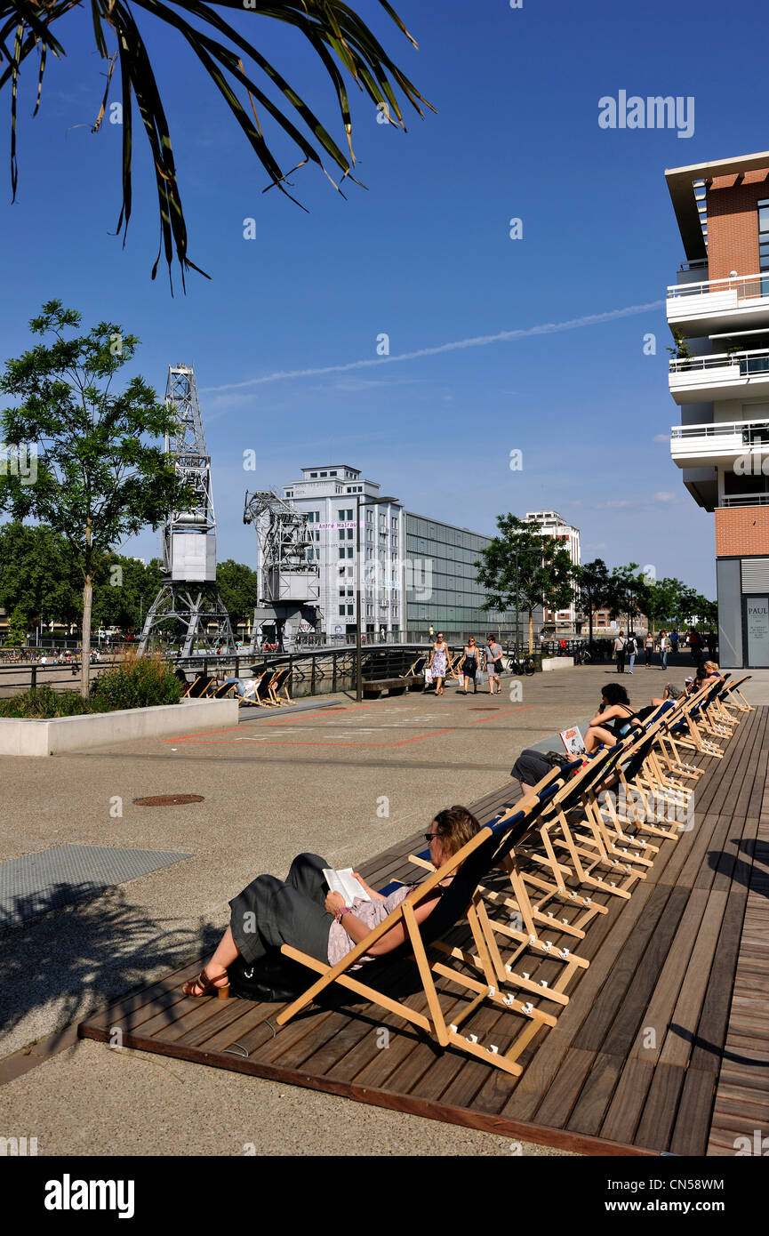 France, Bas Rhin, Strasbourg, development of port du Rhin (Rhine's ...
