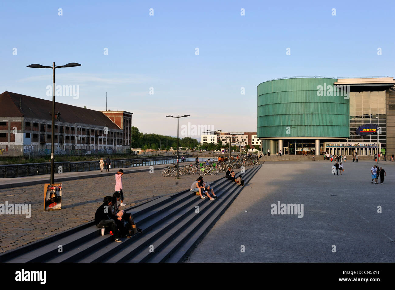 France, Bas Rhin, Strasbourg, development of port du Rhin (Rhine's ...