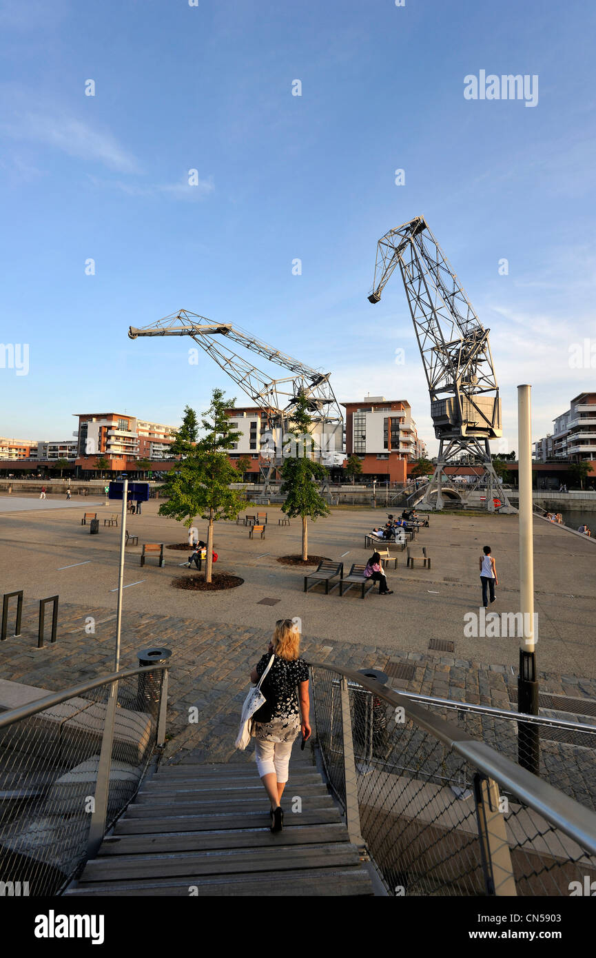 France, Bas Rhin, Strasbourg, development of port du Rhin (Rhine's ...