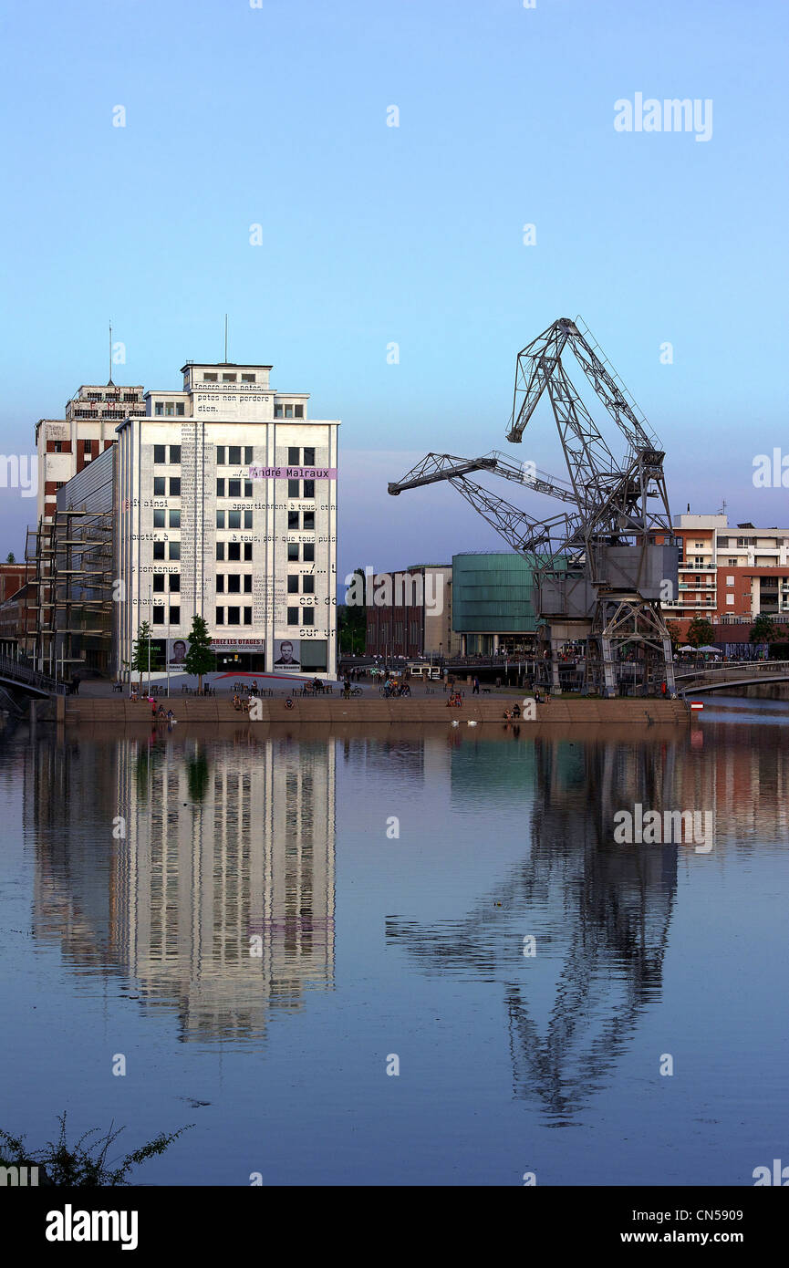 France, Bas Rhin, Strasbourg, development of port du Rhin (Rhine's ...
