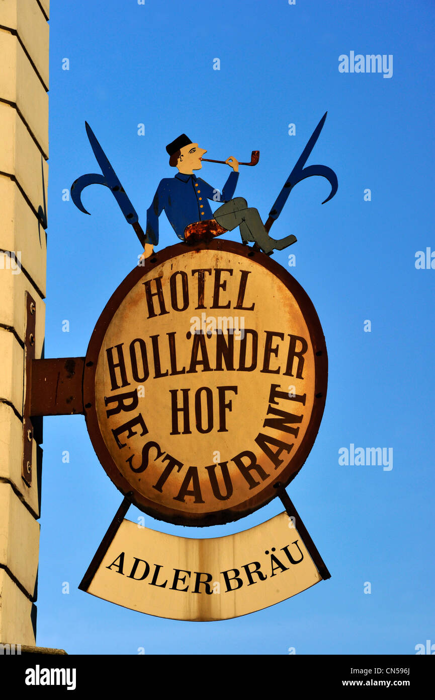 Germany, Baden Württemberg, Heidelberg, Steingasse street, sign of the ...