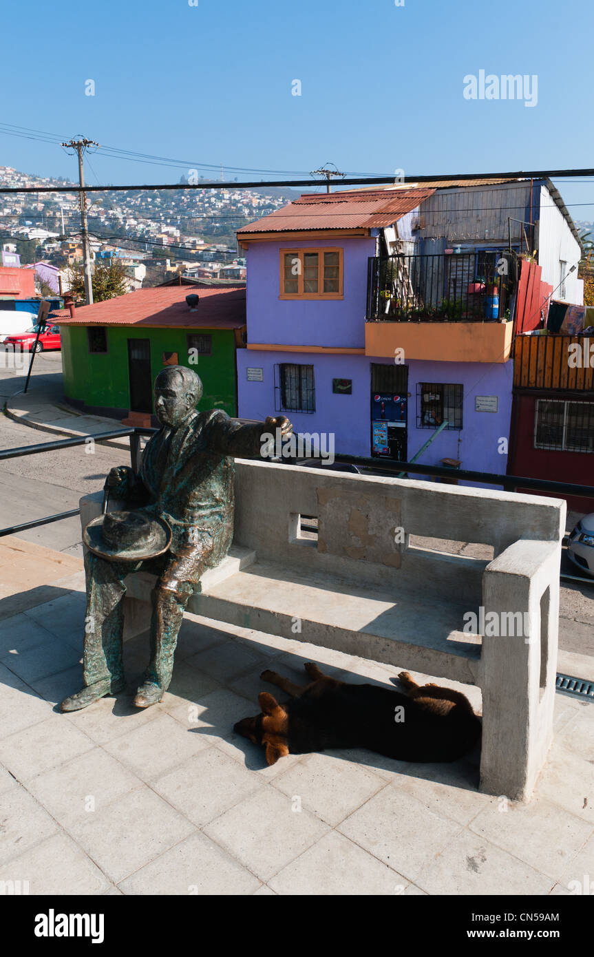 Chile, Valparaiso Region, Valparaiso City, historical centre listed as ...