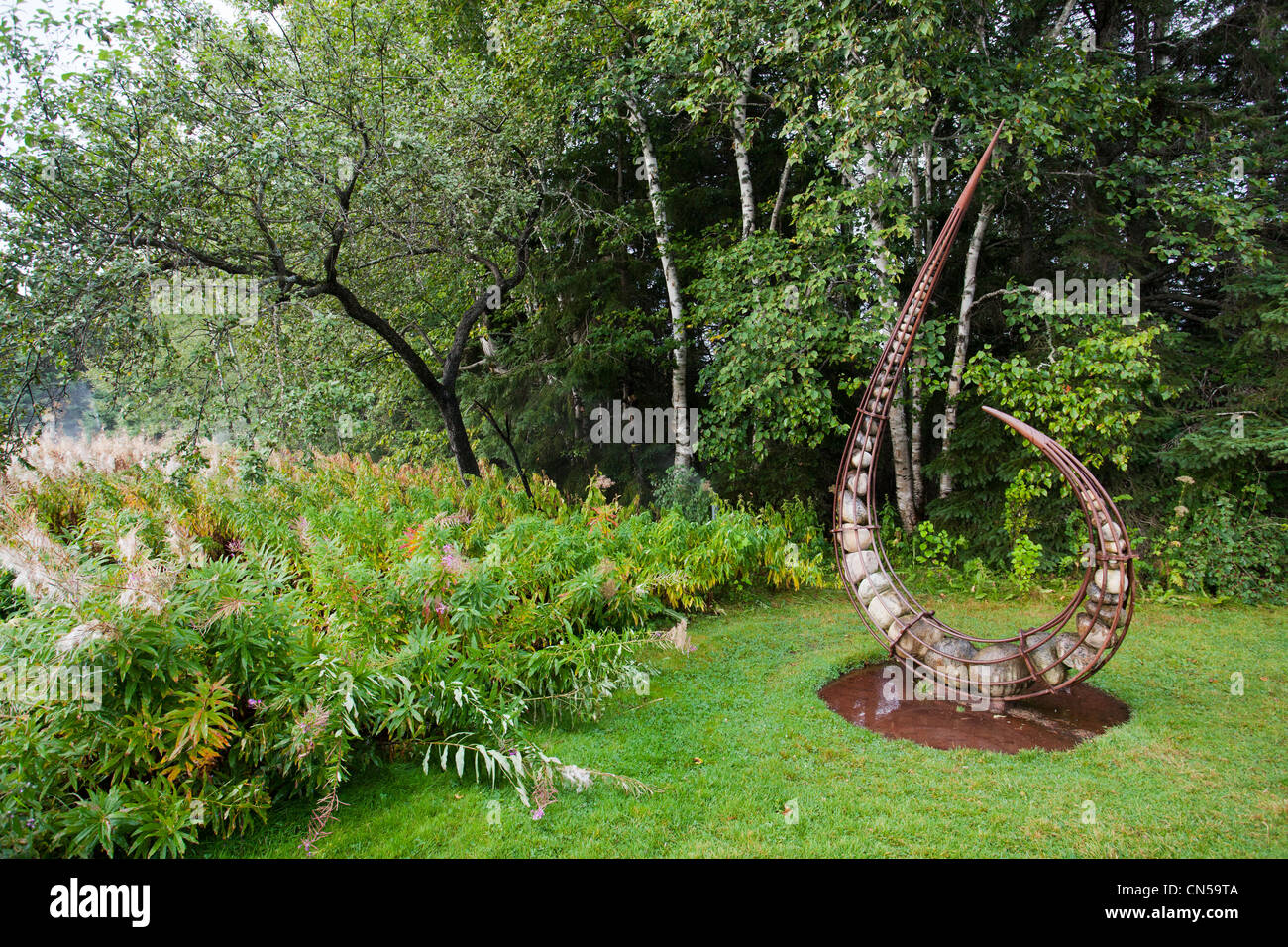 Canada, Quebec Province, Gaspe Peninsula, Grand Metis, Metis Gardens ...