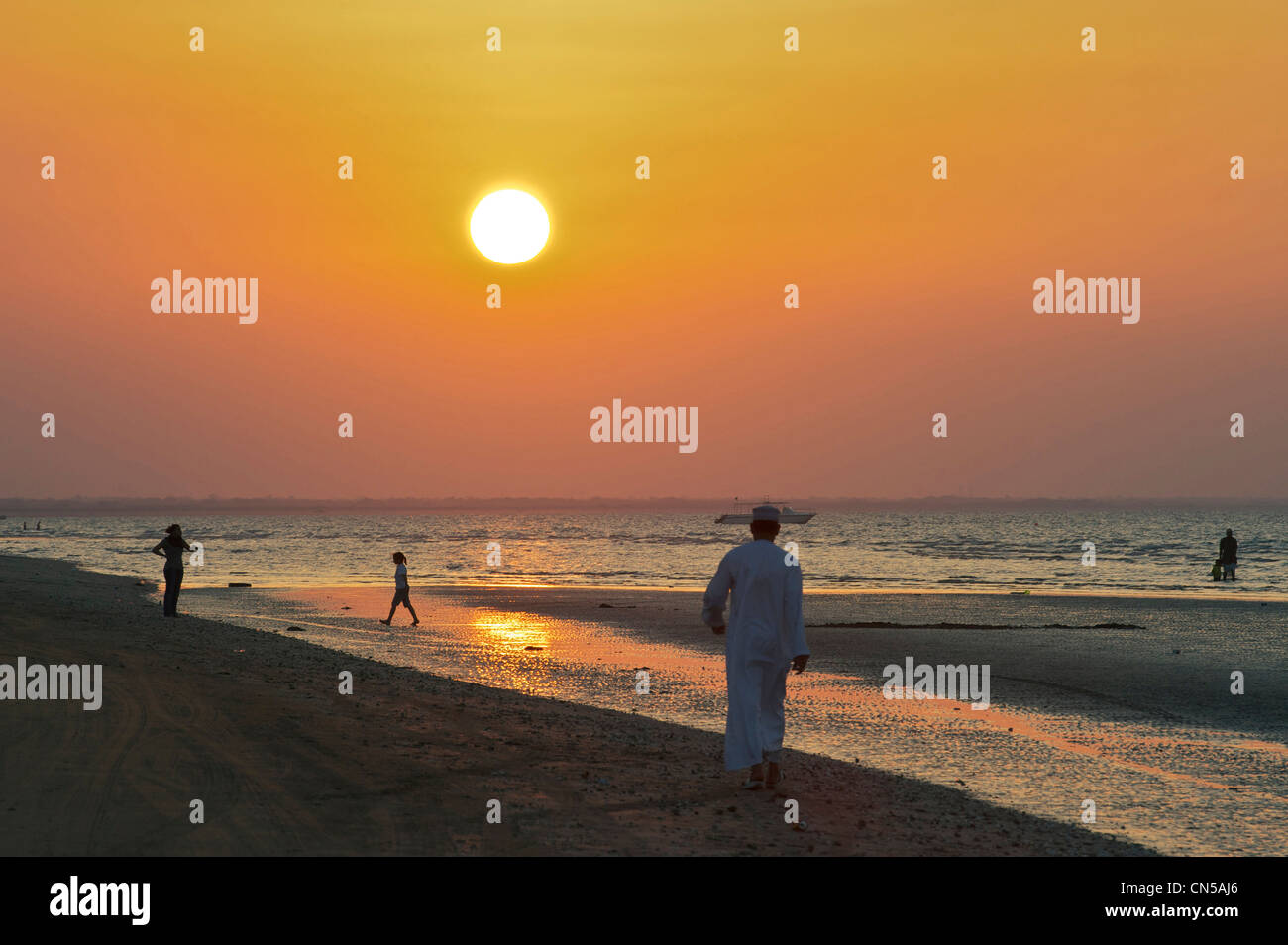 Sultanate of Oman, Al Batinah Region, Al Sawadi, the beach Stock Photo ...