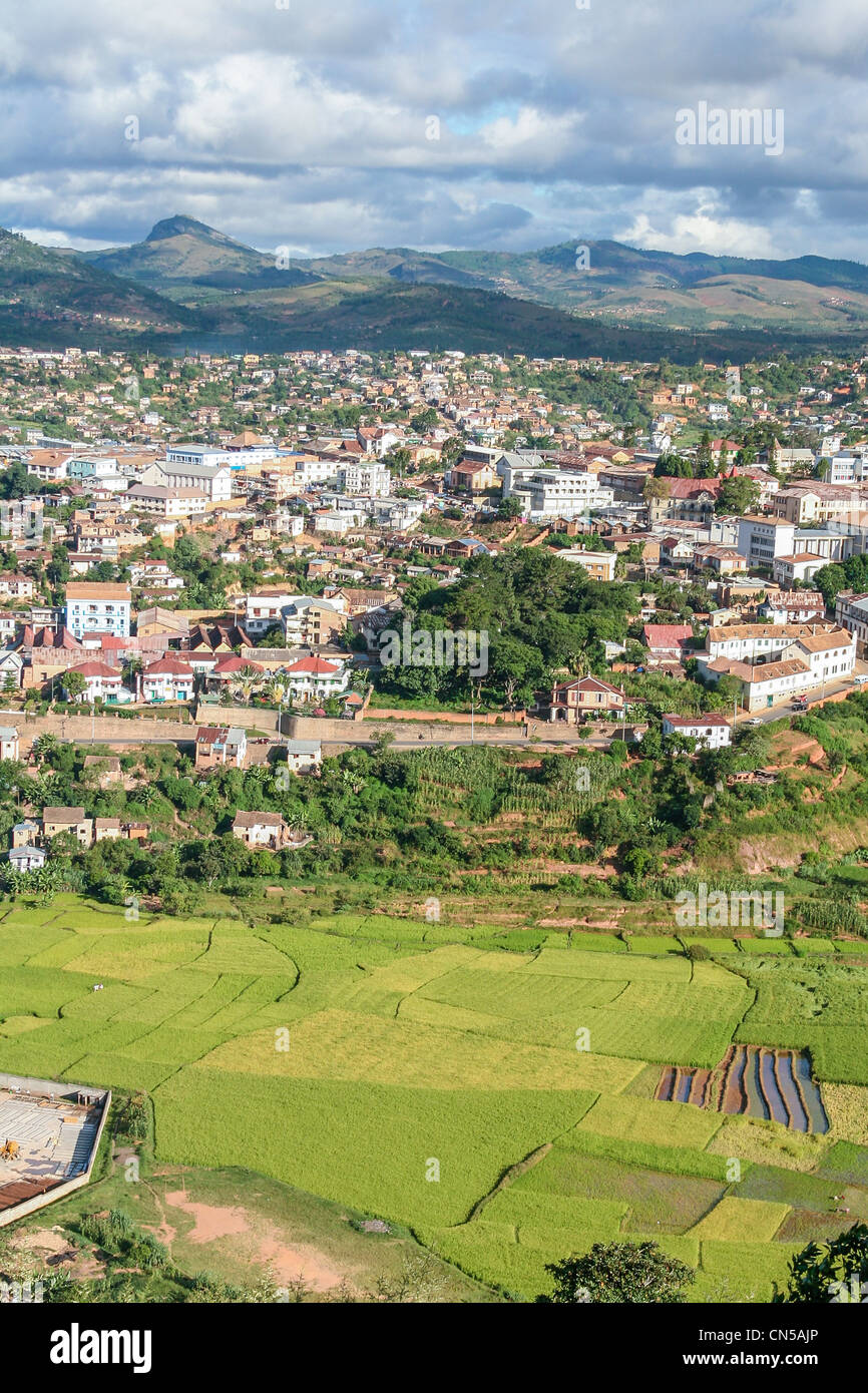 The town of Fianarantsoa, Madagascar highlands Stock Photo - Alamy