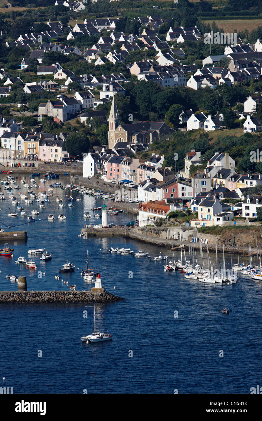 France, Morbihan, Belle Ile, Sauzon (aerial view Stock Photo - Alamy