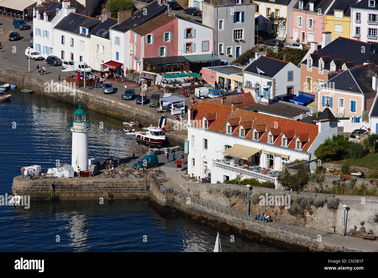France, Morbihan, Belle Ile, Sauzon (aerial view Stock Photo - Alamy