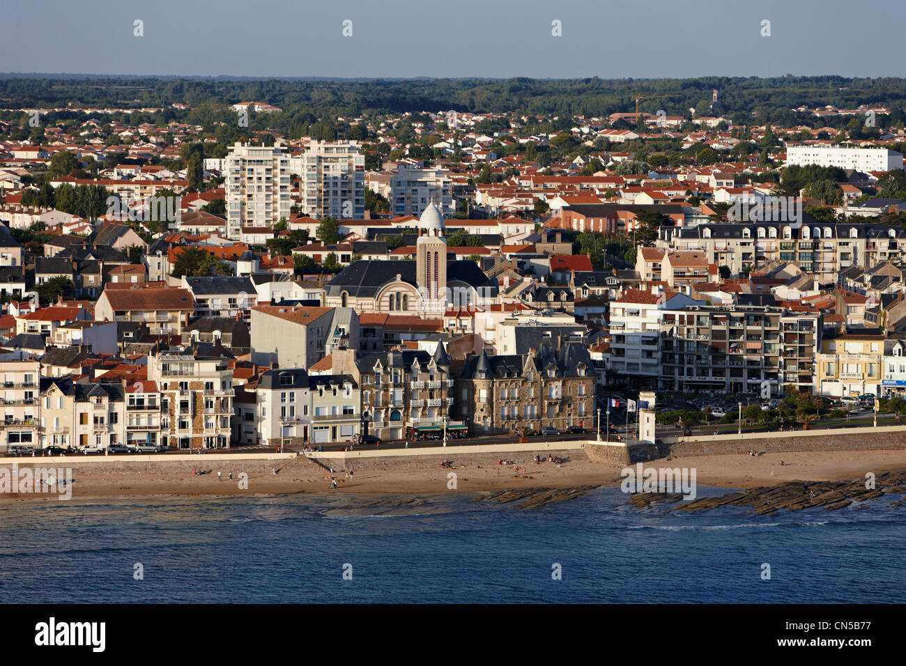 France, Vendee, Les Sables d'Olonne, embankment (aerial view Stock ...
