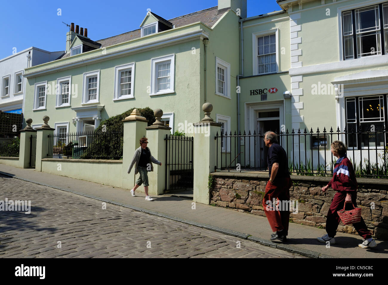 United Kingdom, Channel islands, Alderney, town of St Anne, the main ...