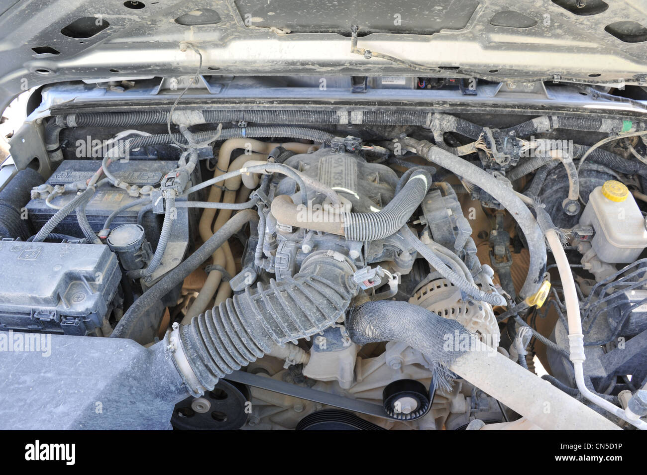 Wrangler Jeep Engine 3.2 V6 Stock Photo - Alamy
