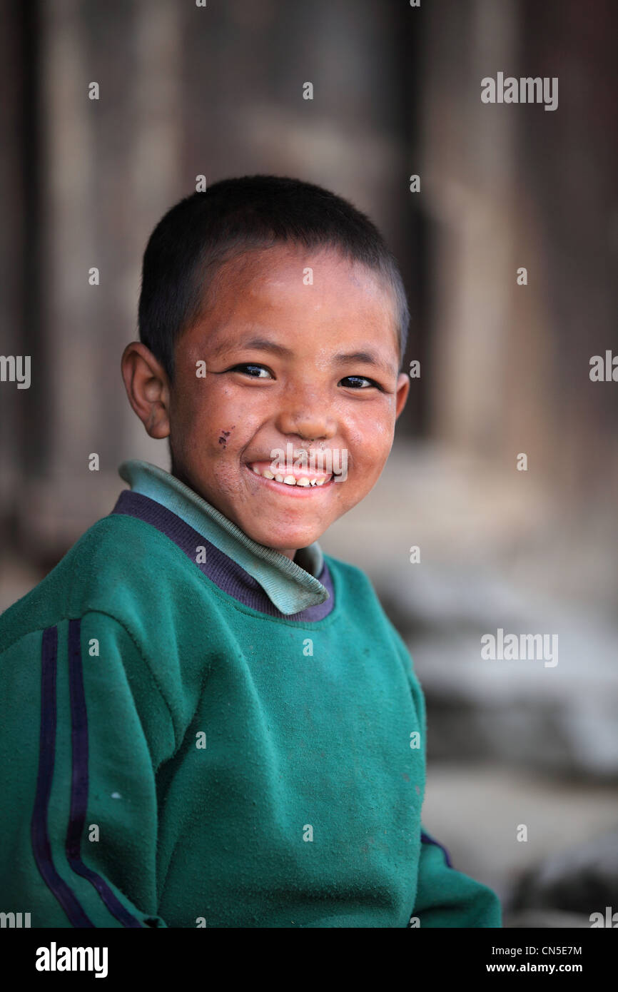 Nepali rural boy Nepal Stock Photo - Alamy