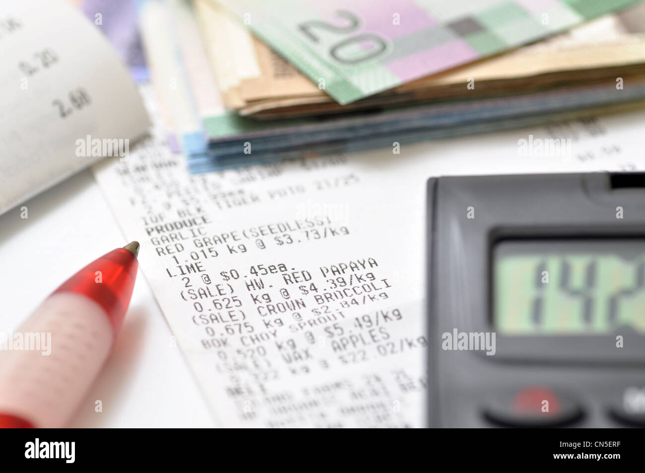 Money and bill Stock Photo - Alamy