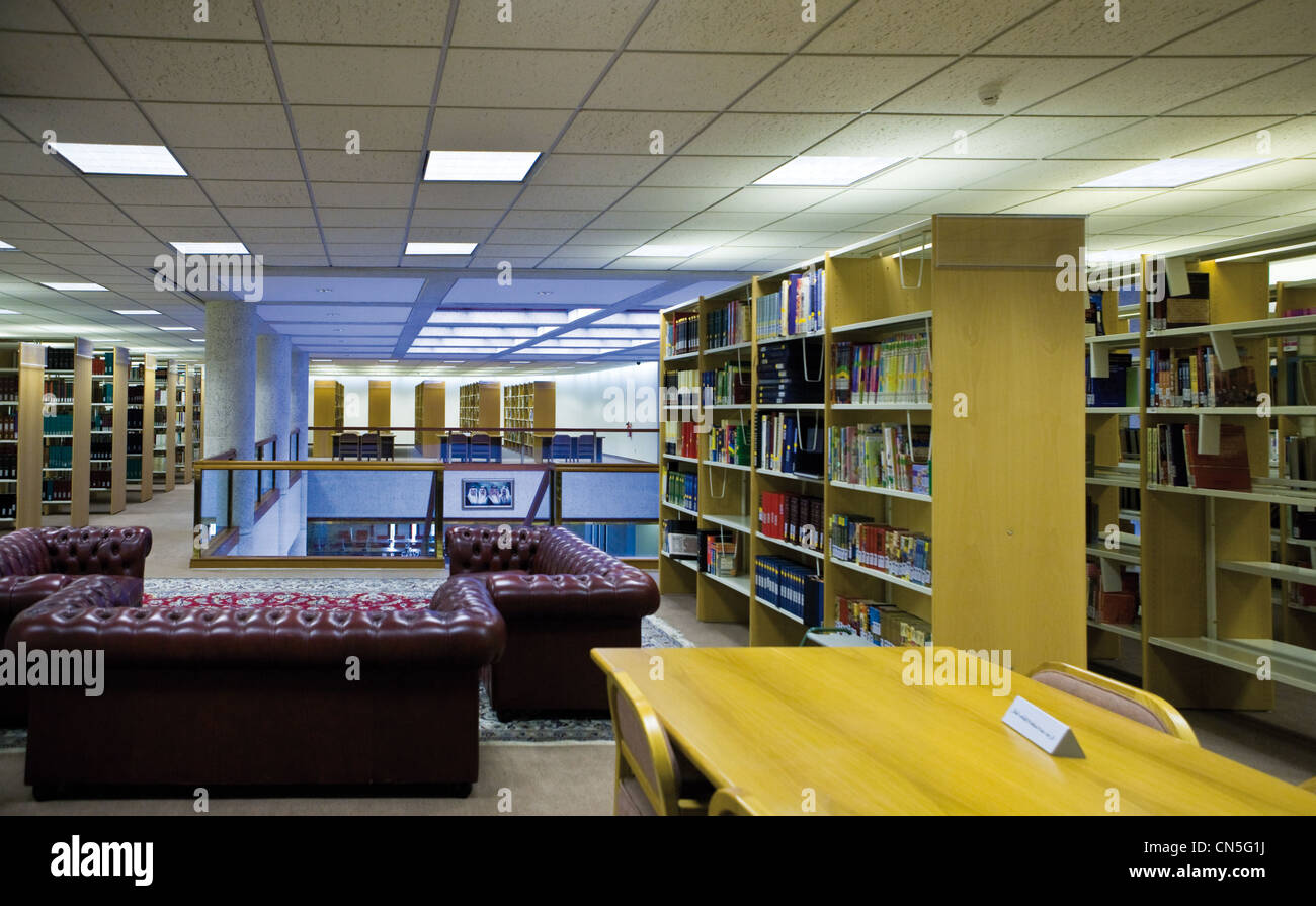Bahrain, Manama, the bookcase of the Islamic Culture Center Beit Al ...