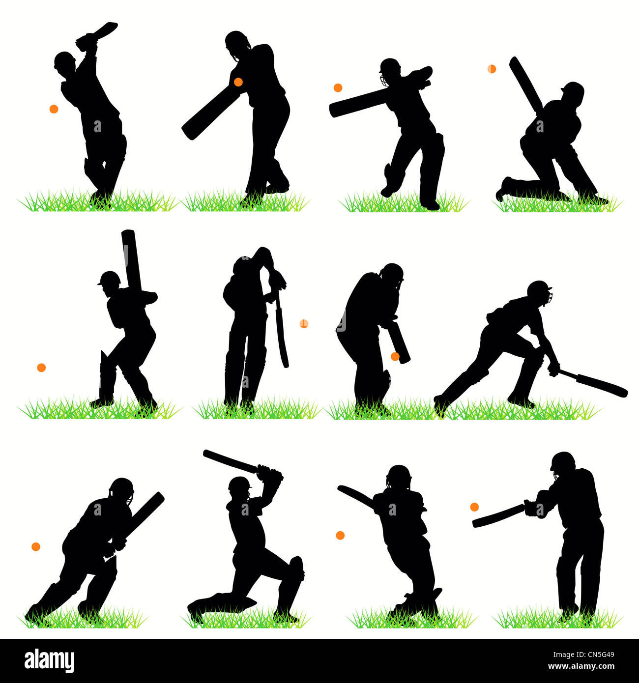 Cricket bowling Cut Out Stock Images & Pictures - Alamy
