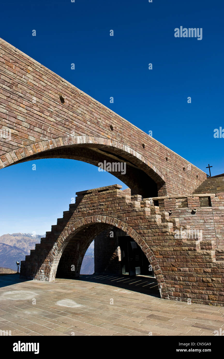 Santa Maria degli Angeli church, Mario Botta, Alpe Foppa, Monte Tamaro ...