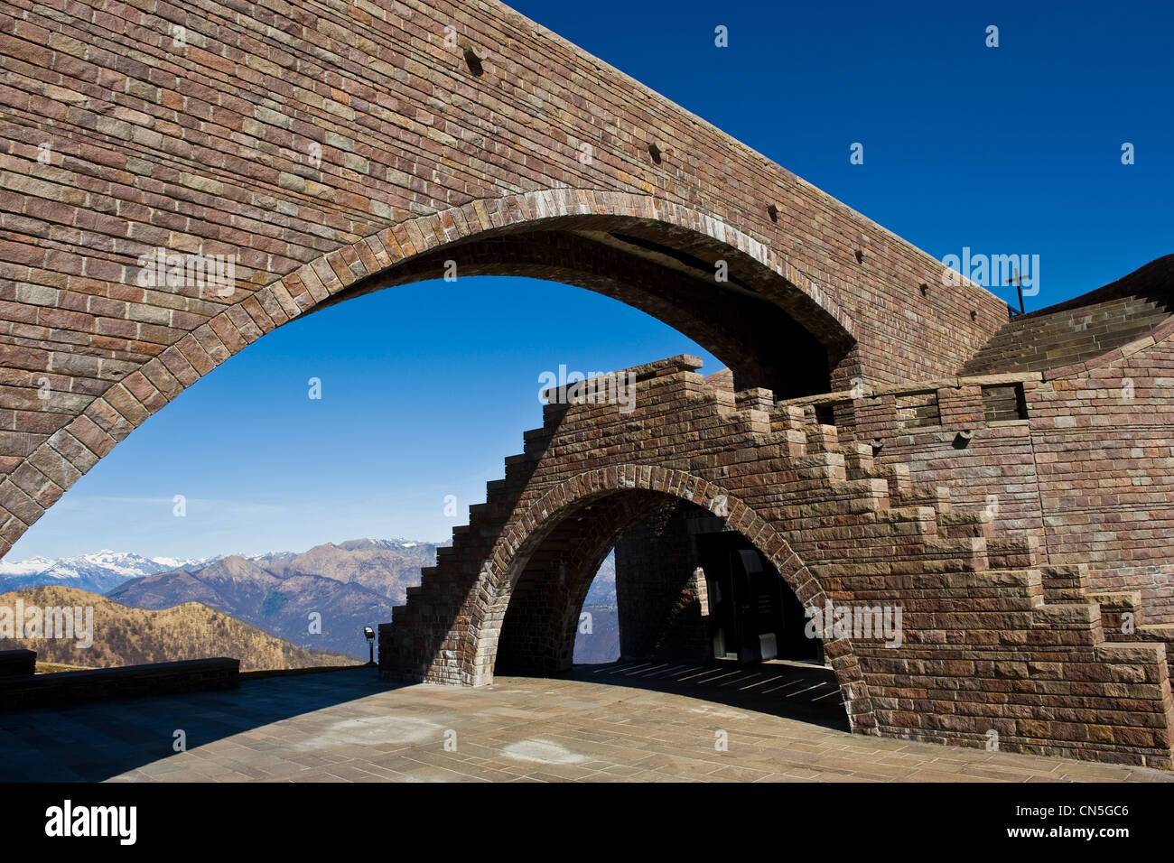 Santa Maria degli Angeli church, Mario Botta, Alpe Foppa, Monte Tamaro ...