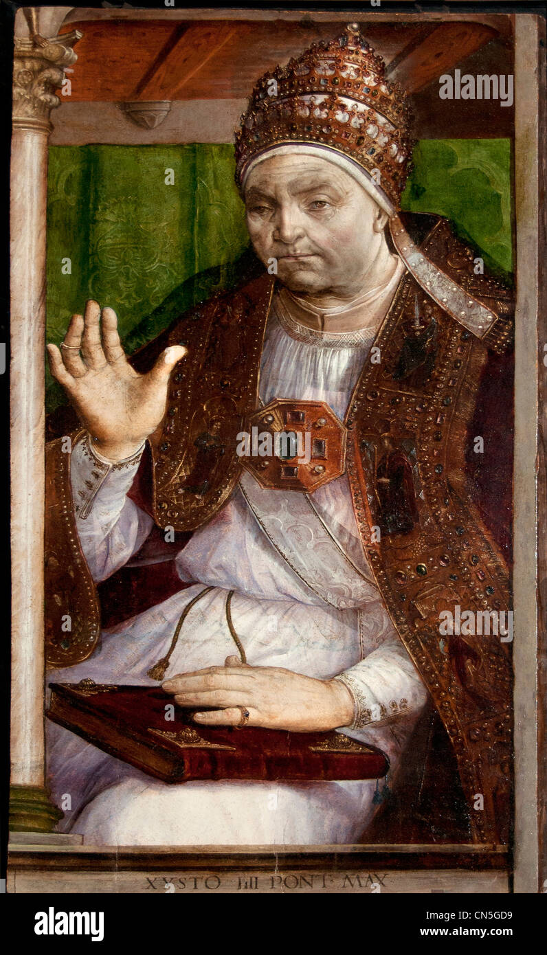 Pope Sixtus IV Pope 1471- 1484 Italy Urbino Paintings 1474 Justus Stock ...