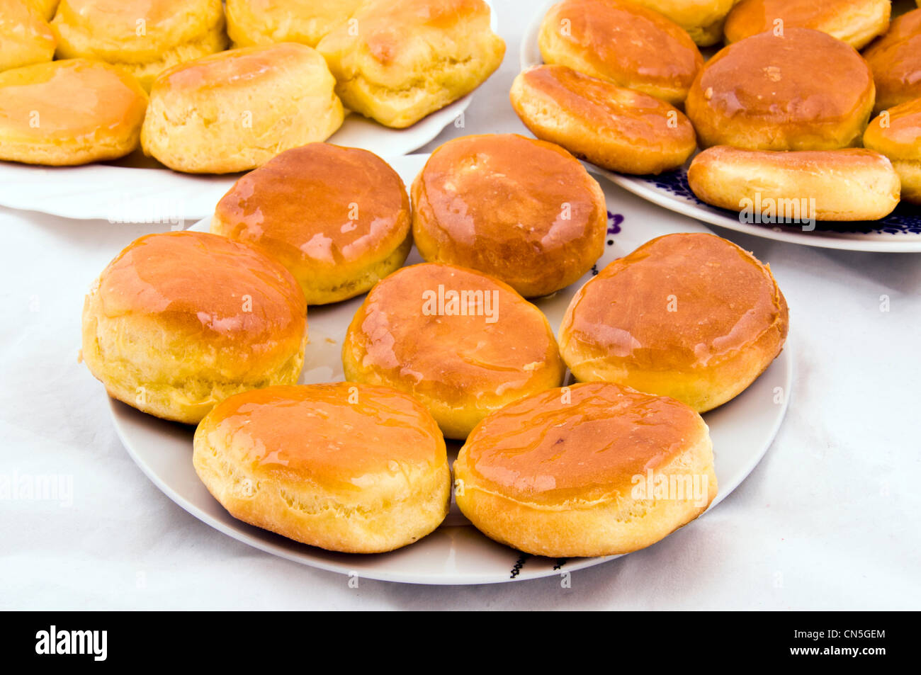 Serbian traditional donuts with honey Stock Photo - Alamy