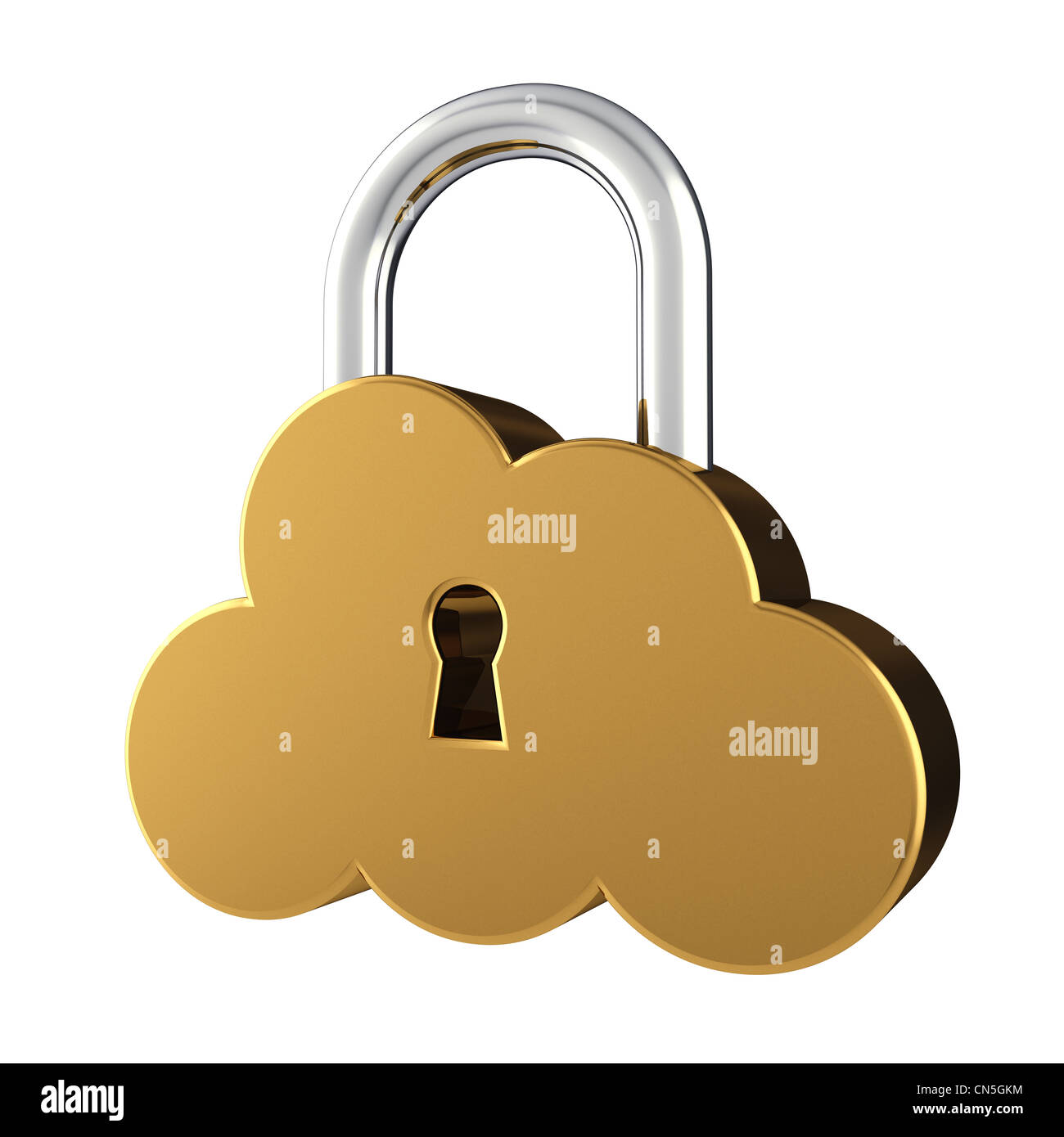 Cloud sign as padlock , isolated on white Stock Photo - Alamy