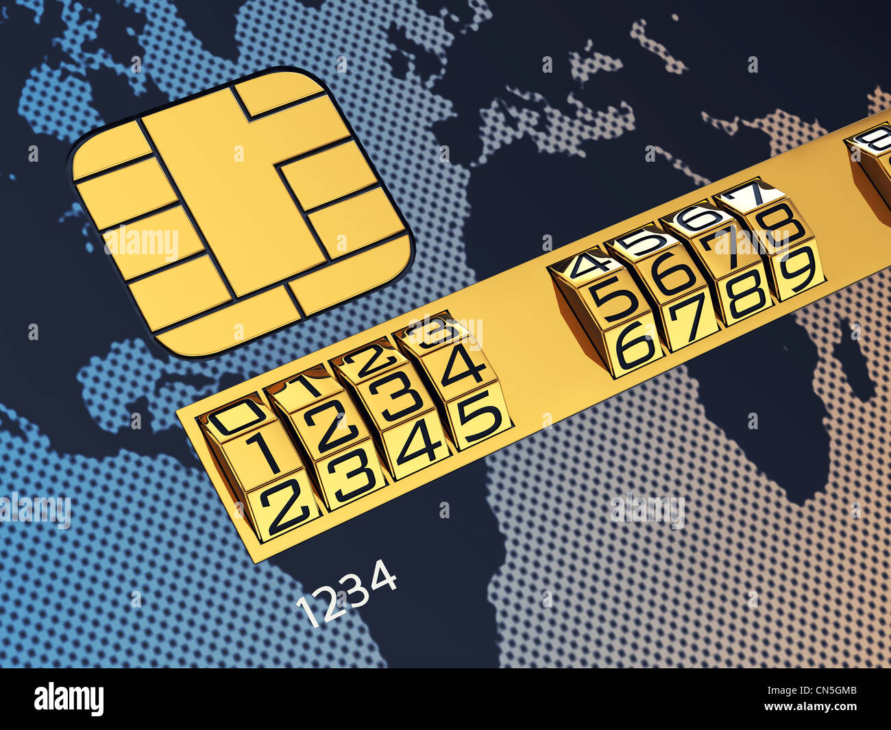 Generic credit card with combination lock as identification number ...