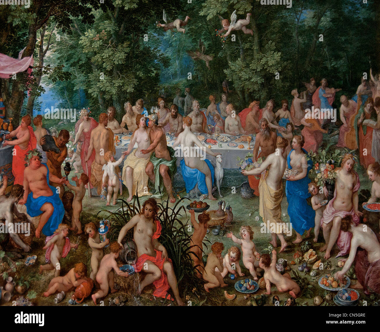 The Marriage of Thetis and Peleus with Apollo and the Muses concert or The Feast of the Gods ...