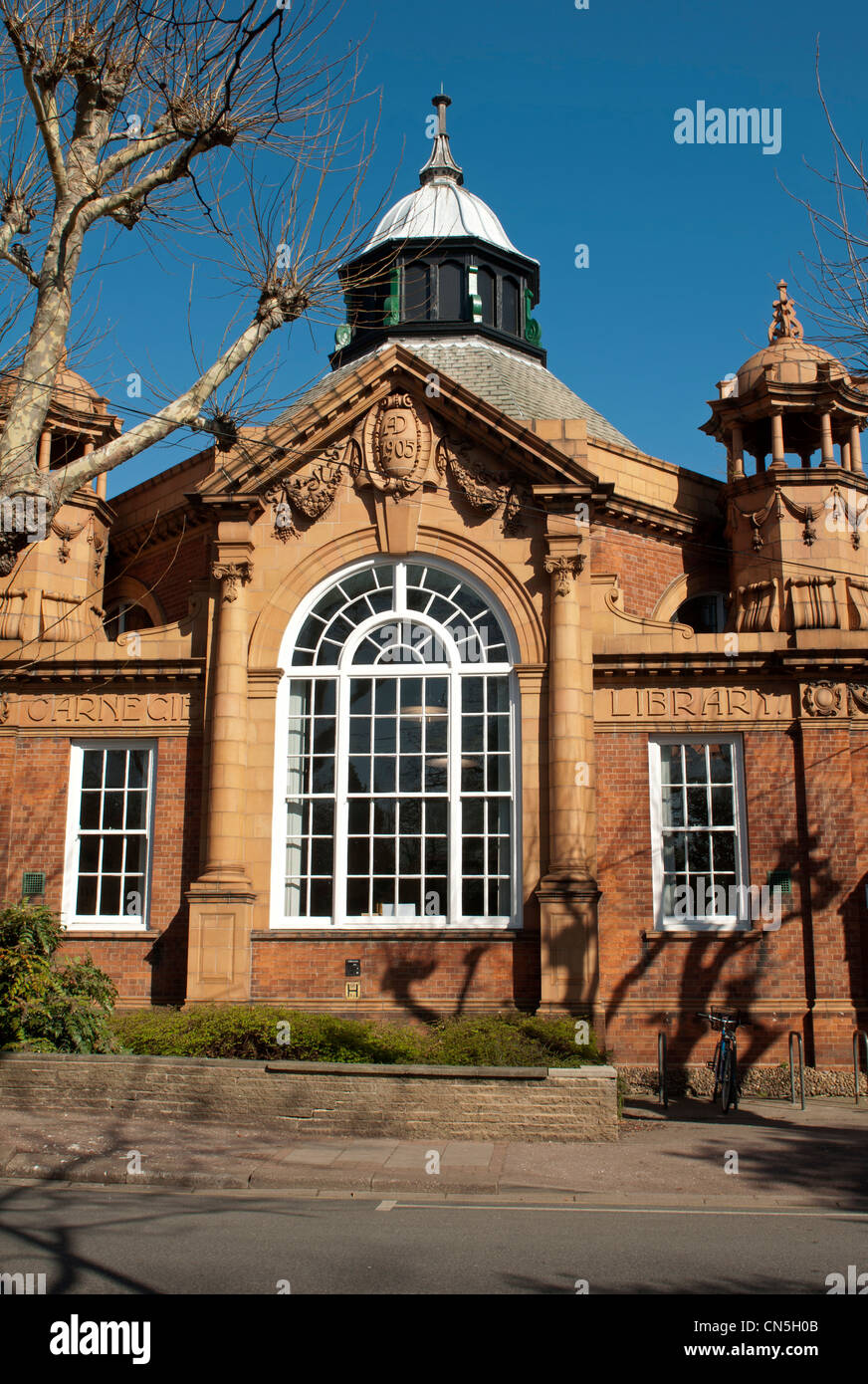 Carnegie Library building, Loughborough, Leicestershire, England, UK ...