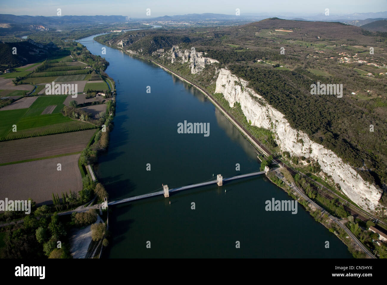 France drome donzere suspension bridge hi-res stock photography and ...