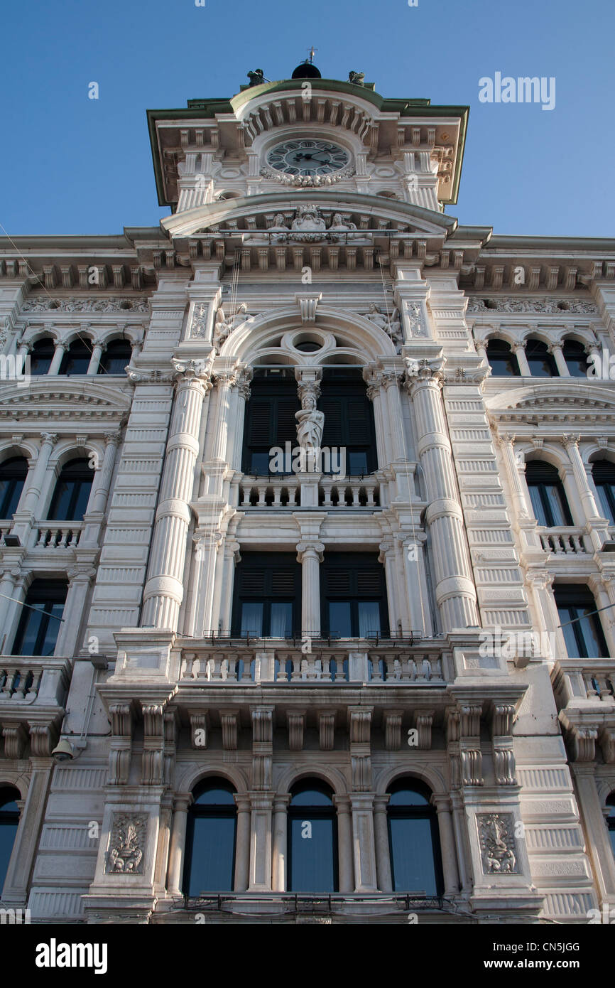 Municipal building on the Piazza Unità d'Italia, Trieste Italy Stock ...