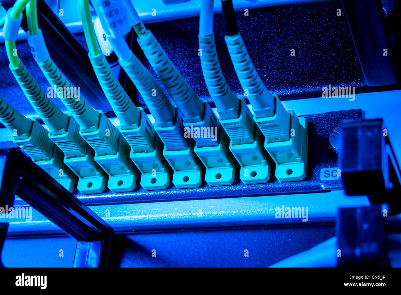 optic fiber hub as part of internet infrastructure Stock Photo - Alamy