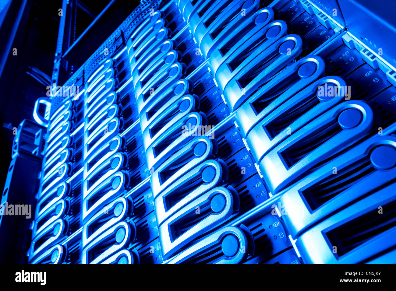 detail of data center with hard drives Stock Photo - Alamy