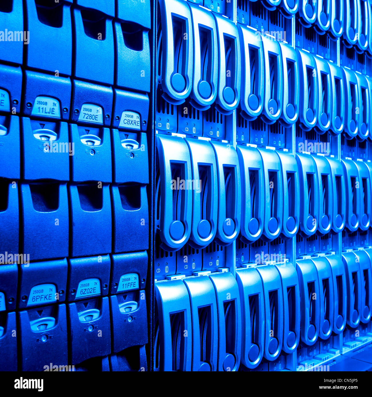 detail of data center with hard drives Stock Photo - Alamy