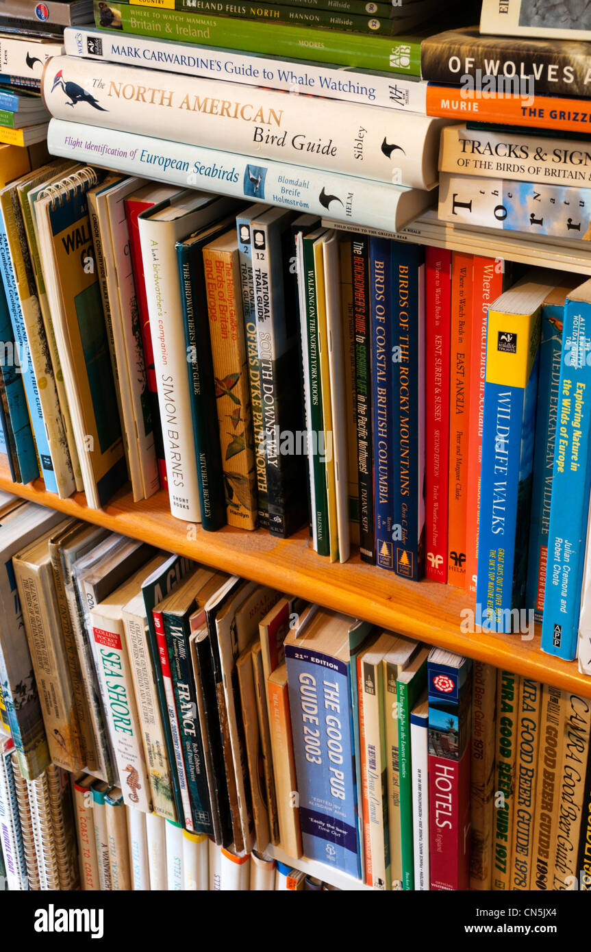 Spines of books on well stacked shelves Stock Photo - Alamy