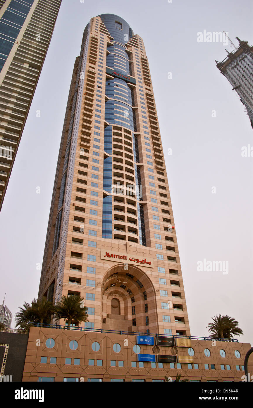 Marriott hotel, Dubai Marina, Dubai, United Arab Emirates Stock Photo ...