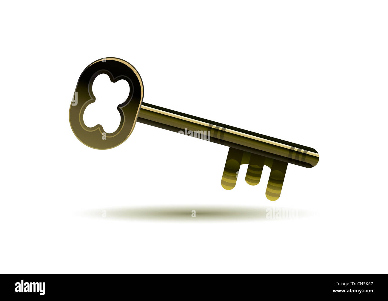 Isolated golden key icon, vector illustration Stock Photo - Alamy